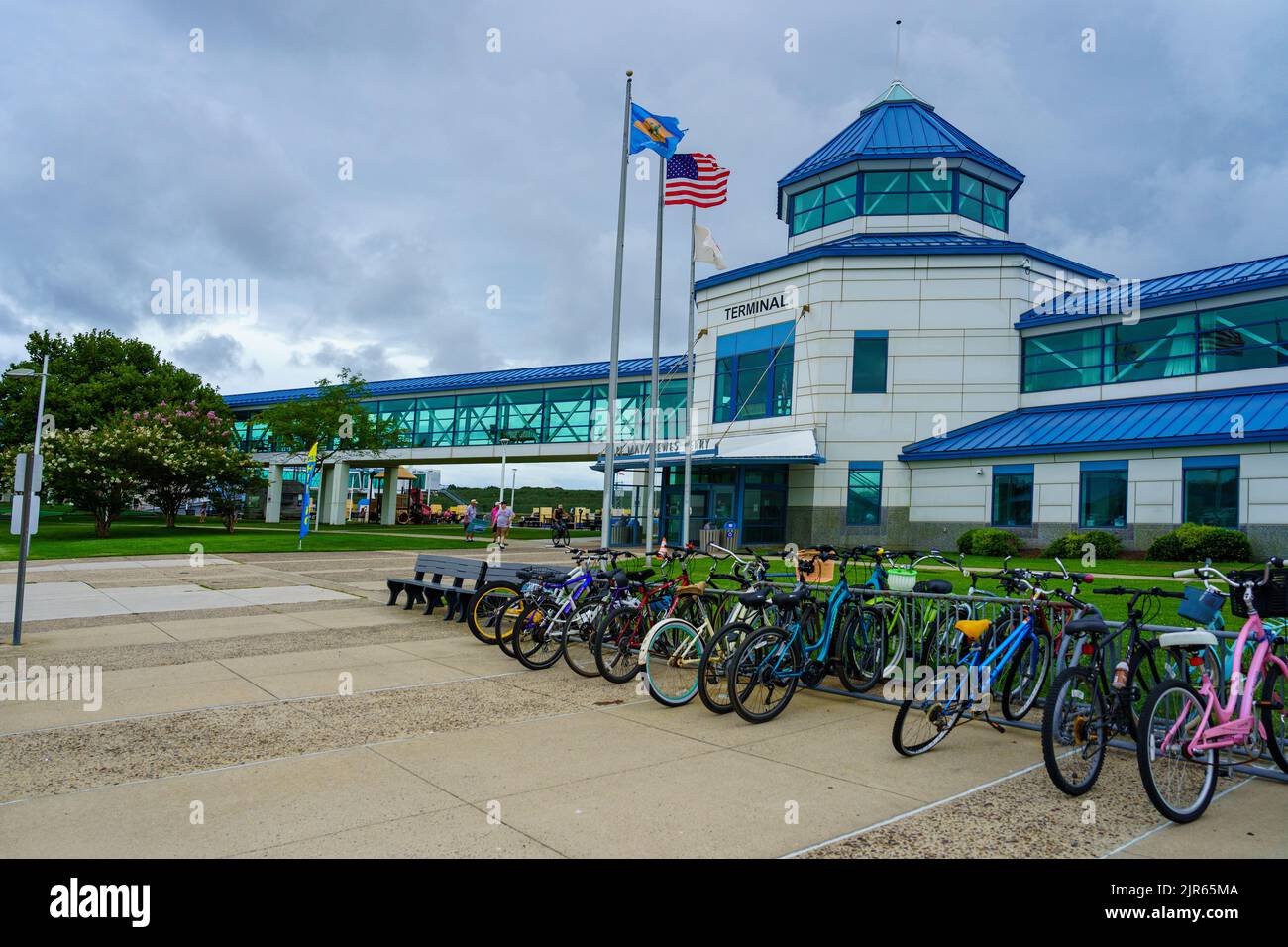 Cape May, NJ, USA - August 21, 2022: The Terminal Building for the Cape ...