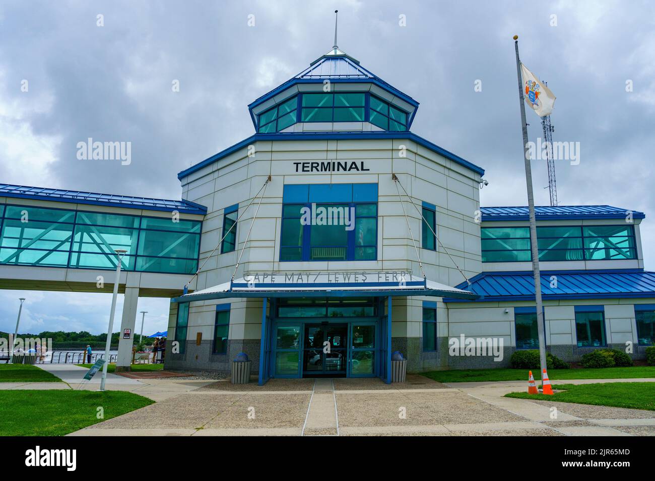 Cape May, NJ, USA - August 21, 2022: The Terminal Building for the Cape ...
