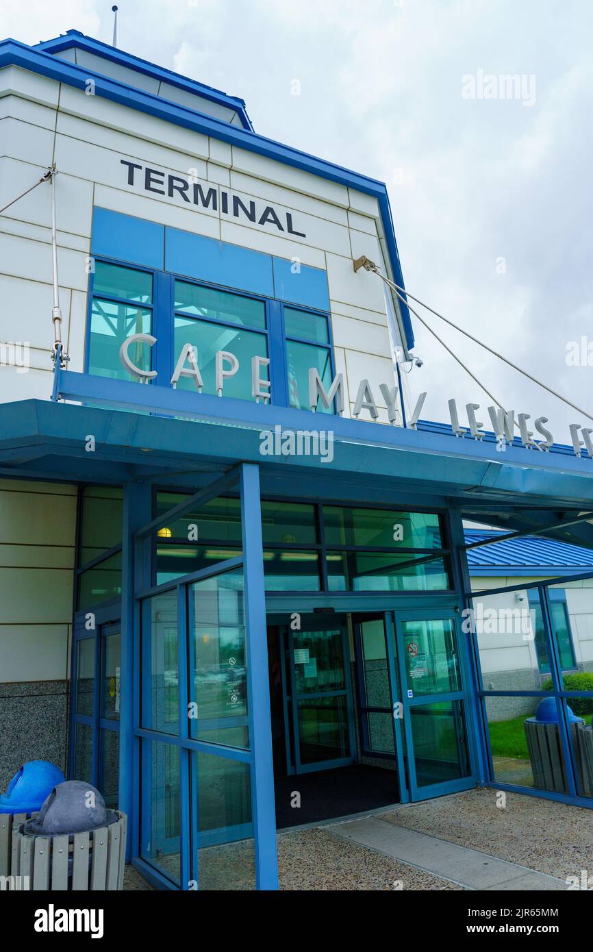 Cape May, NJ, USA - August 21, 2022: The Terminal Building for the Cape ...