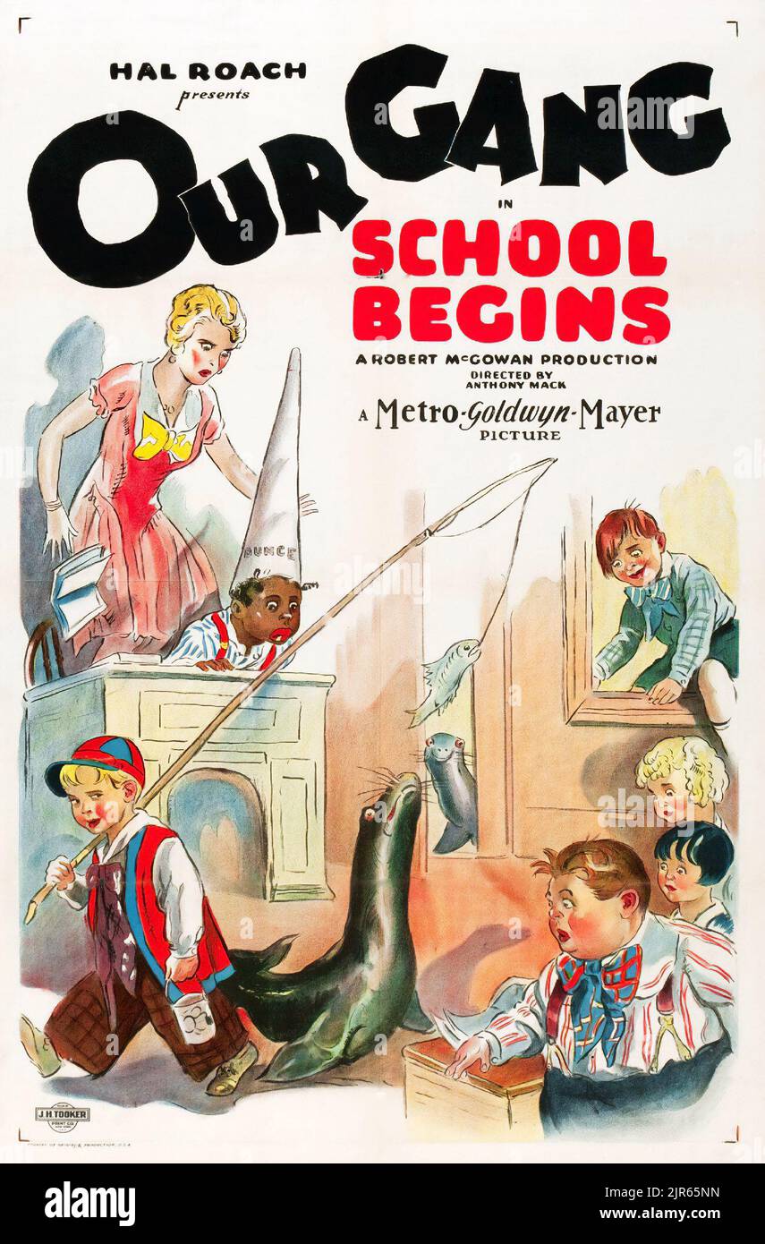 (The Rascals) Vintage movie poster for the 1928 Our Gang film - School ...