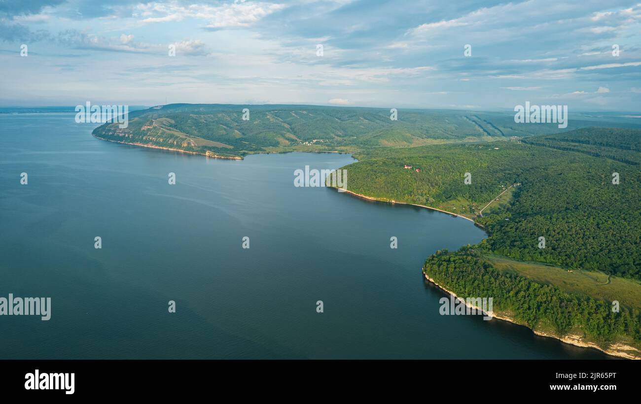 Travel to Russia, the Volga River, Central Russia, Samara Luka. Summer ...