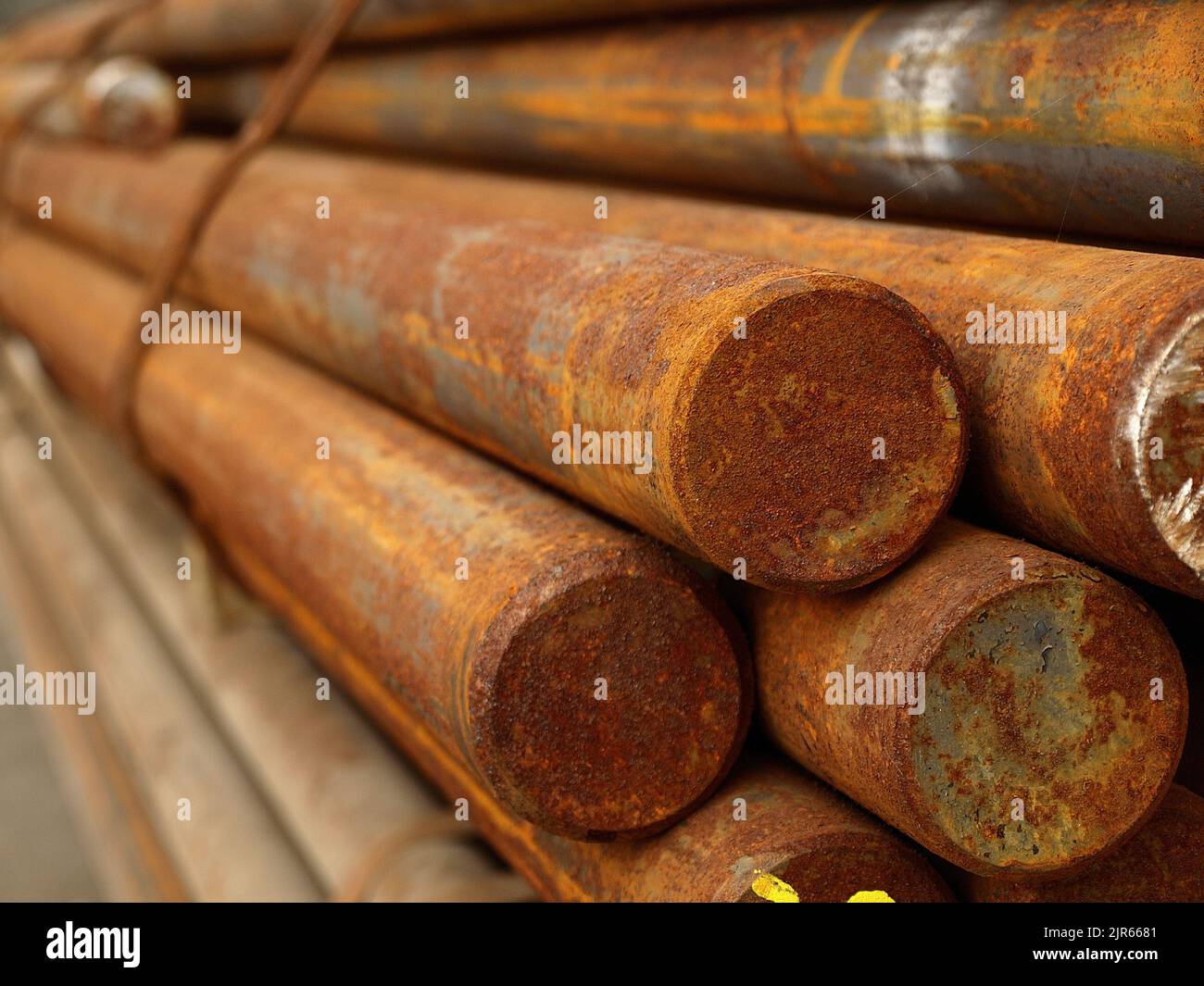 Rusty stack pile of industry steel use as construction materials Stock Photo - Alamy