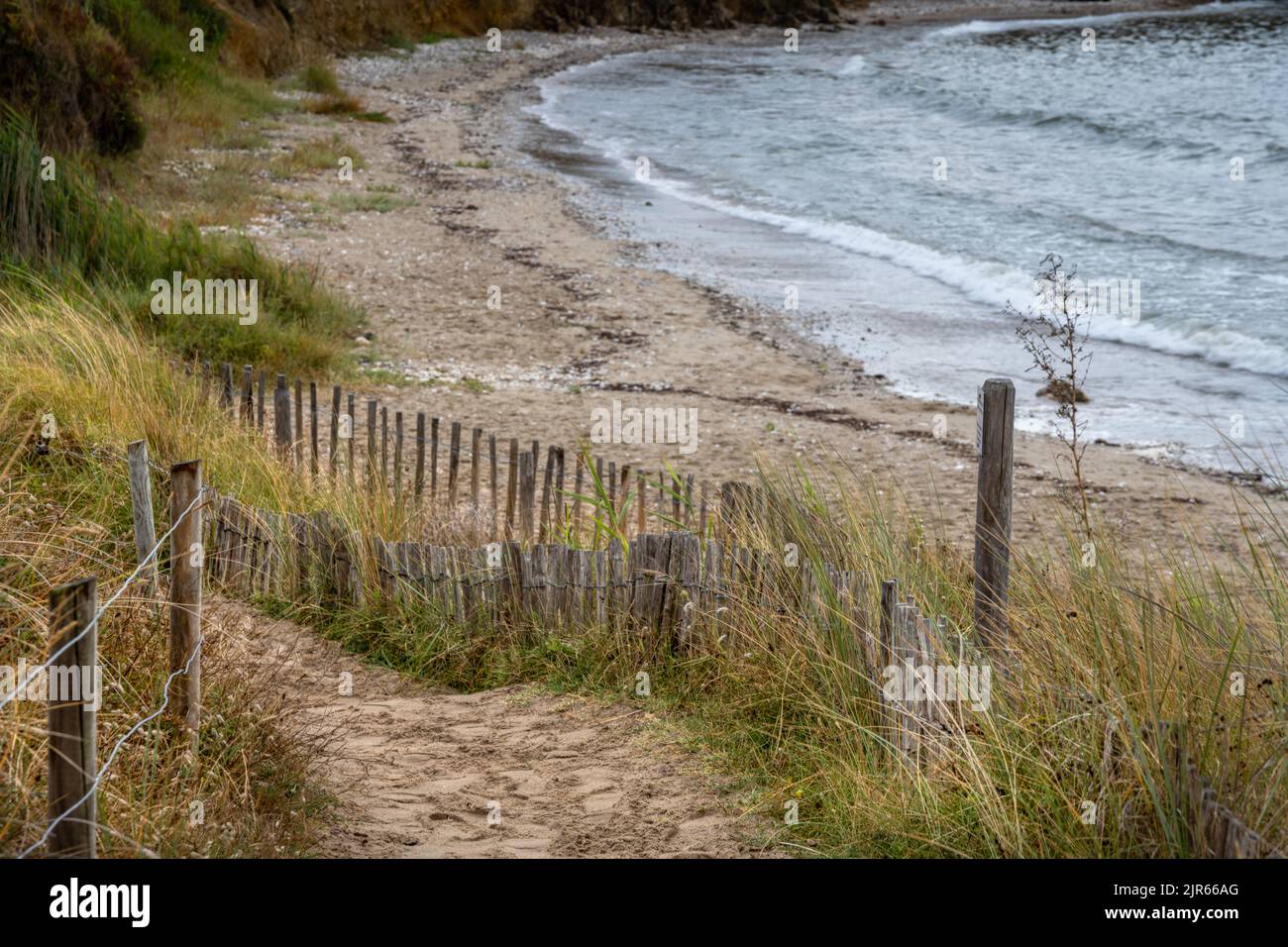 very nice walk along the coastal path of Brittany Stock Photo - Alamy