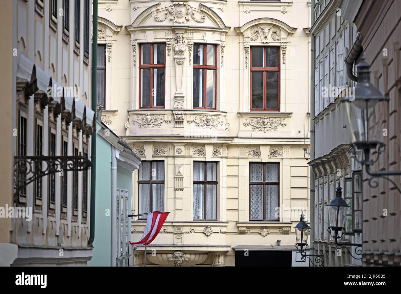 old buildings exterior in Vienna Stock Photo - Alamy