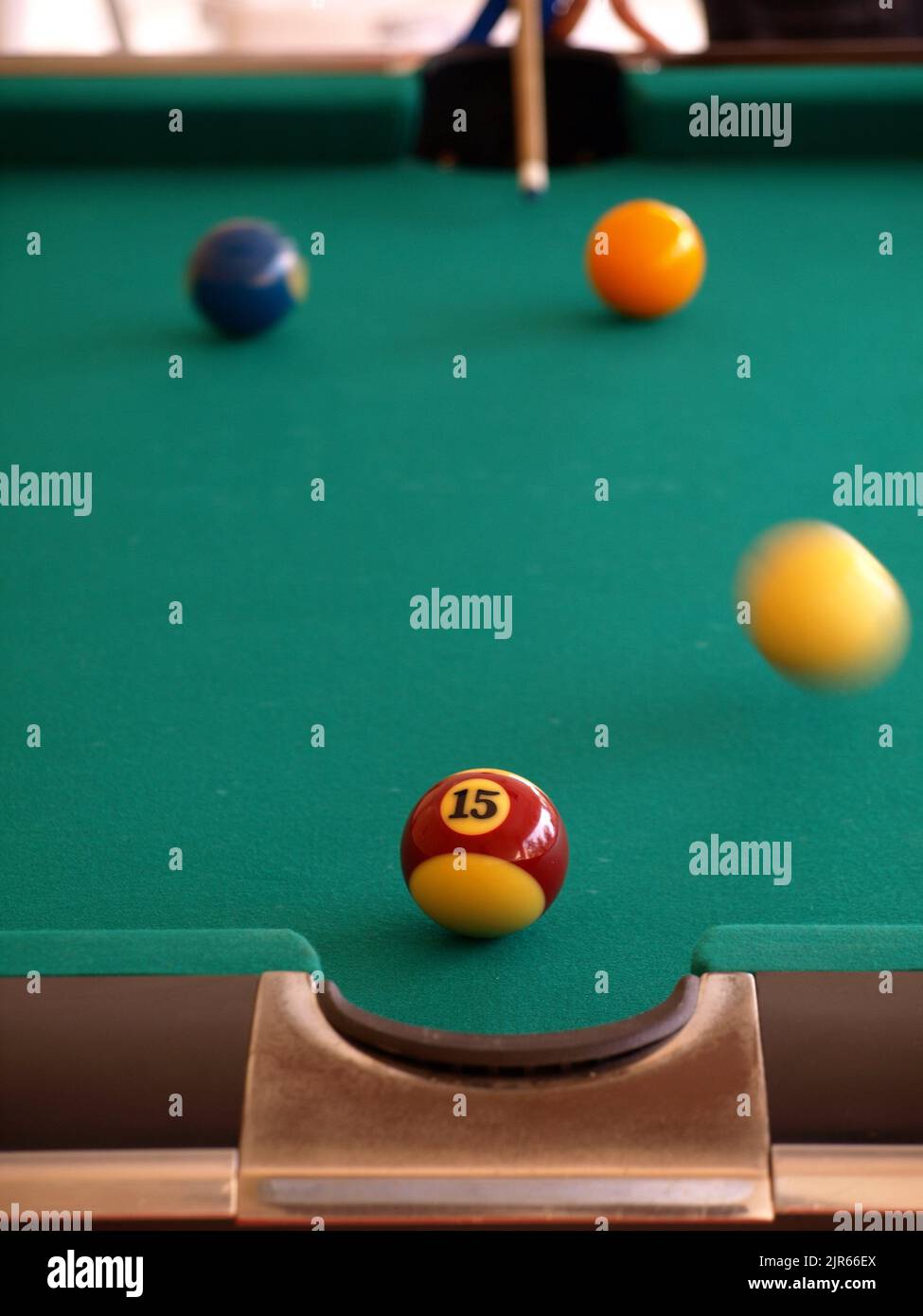 Capturing the colorful sport of billiard Stock Photo - Alamy