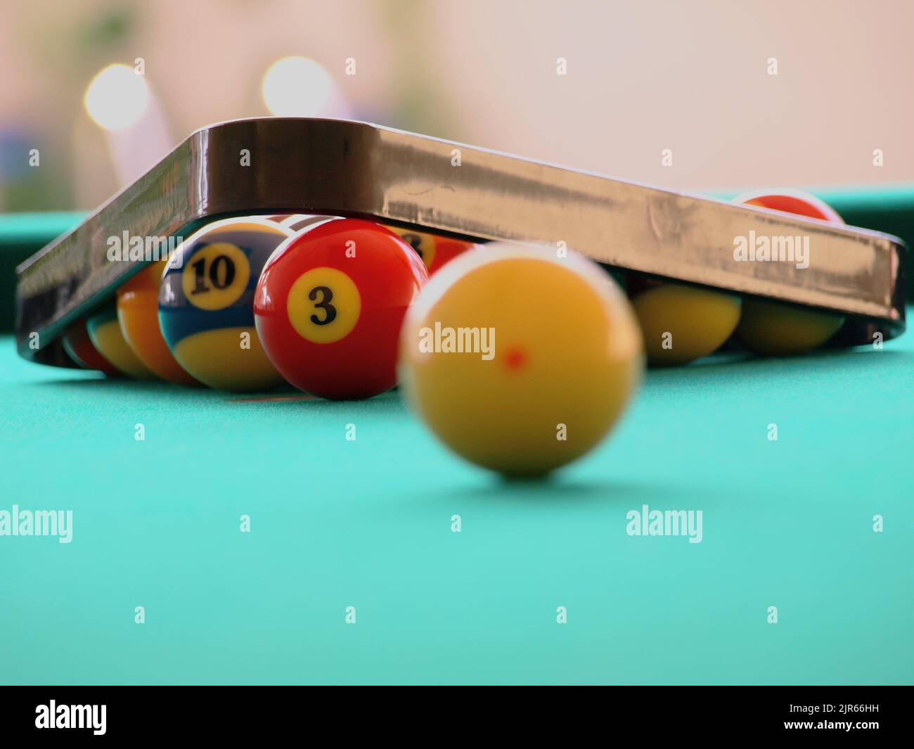Capturing the colorful sport of billiard Stock Photo - Alamy