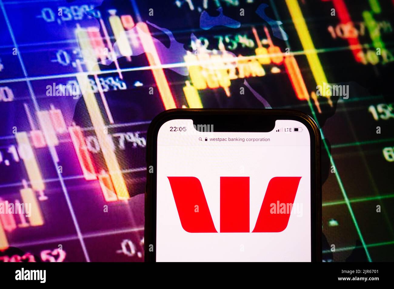 KONSKIE, POLAND - August 10, 2022: Smartphone displaying logo of ...