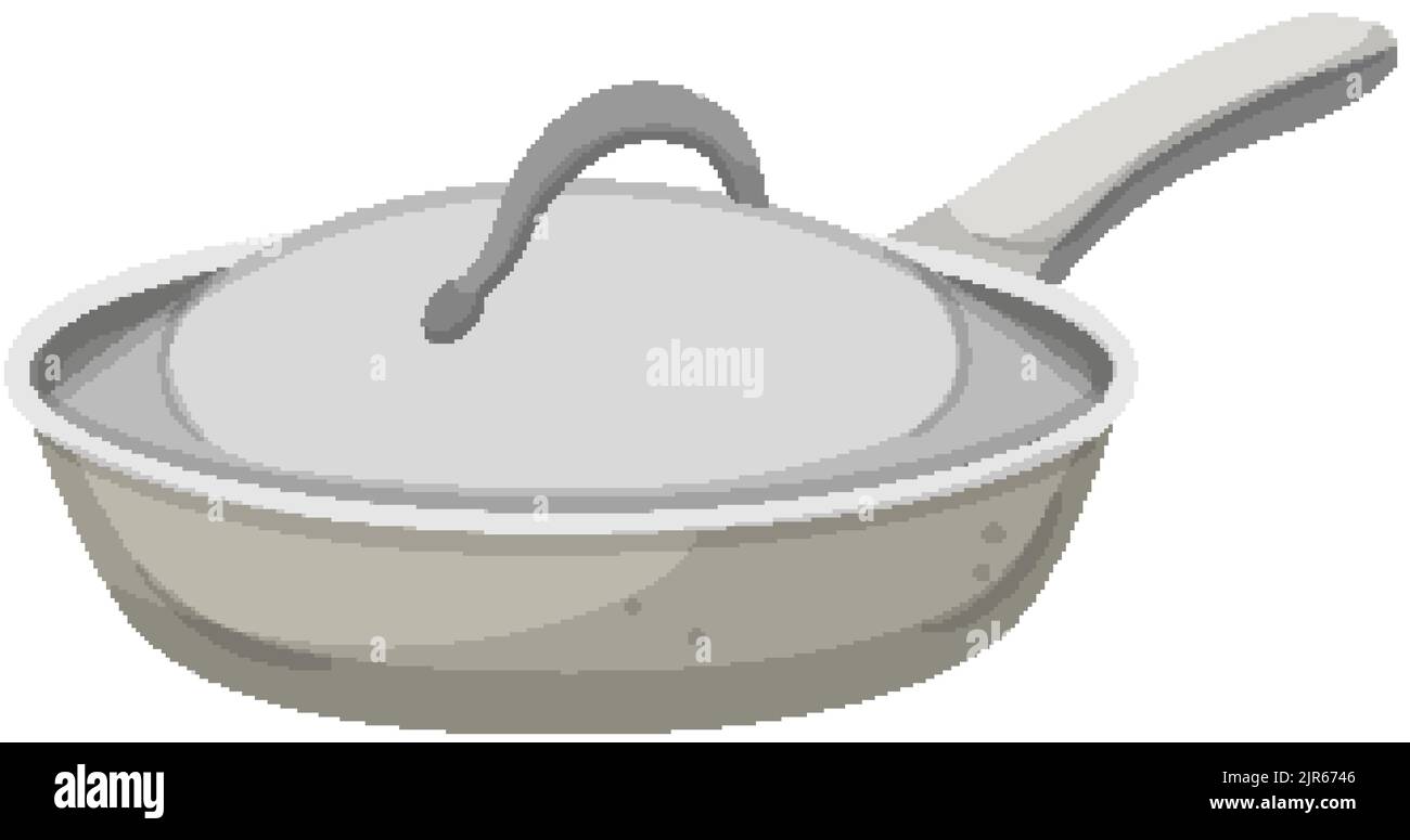food frying pan kitchen cartoon vector illustration Stock Vector Image ...
