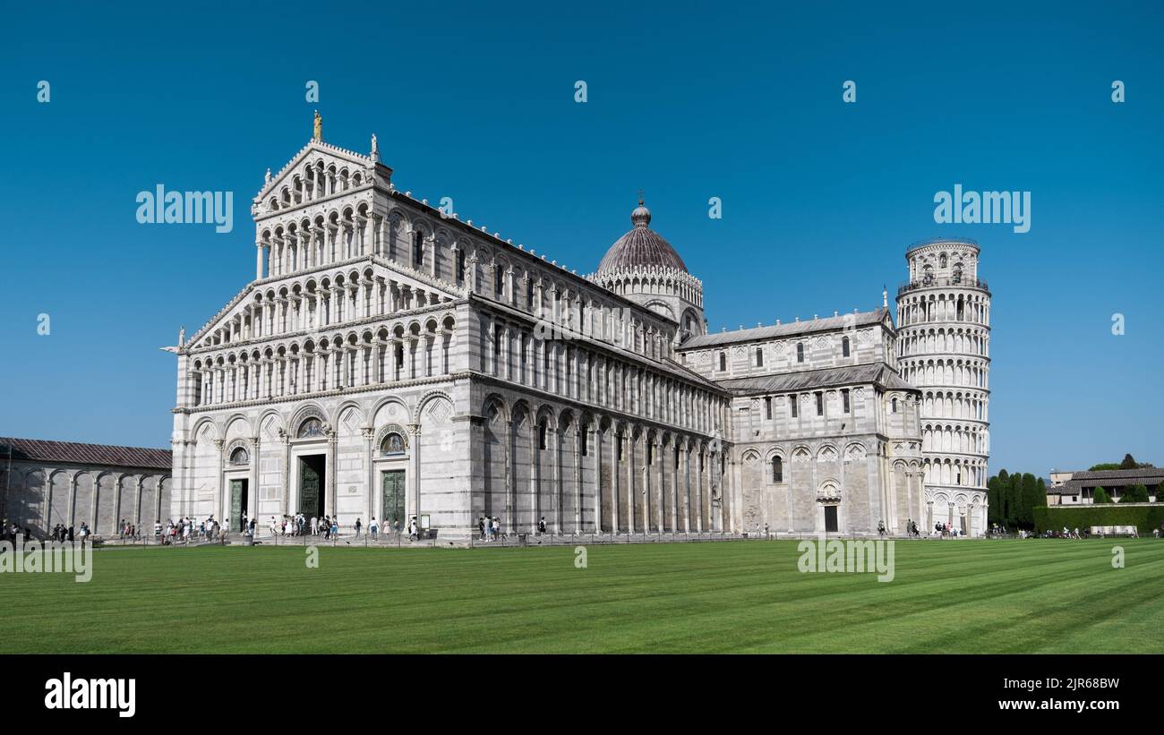 Pisa Basilica and the Leaning Tower - Italy Stock Photo - Alamy