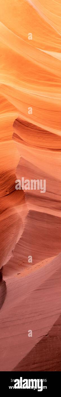 A vertical shot of stunning orange caves of Upper Antelope Canyon in ...