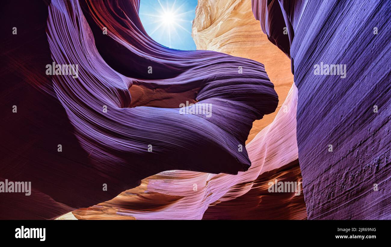 Stunning caves of Upper Antelope Canyon in Arizona, USAa Stock Photo ...