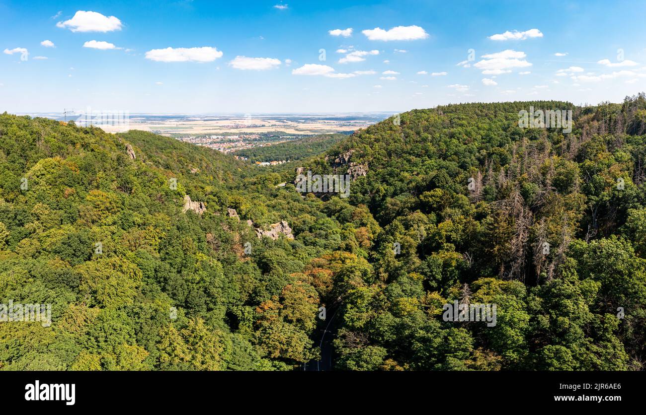 Luftbilder Hexentanzplatz Bergwelt Harz Thale Stock Photo - Alamy