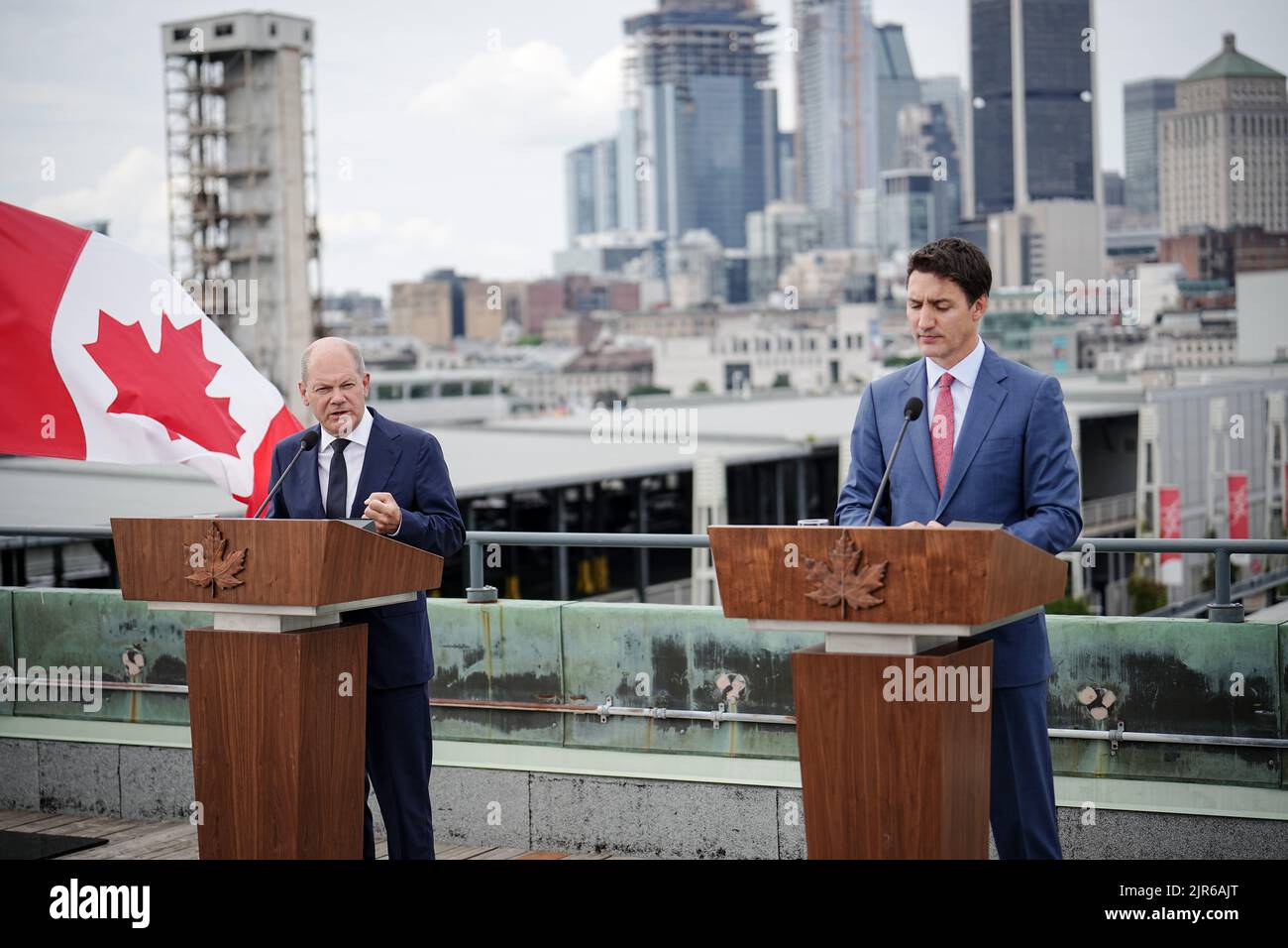 Montreal, Canada. 22nd Aug, 2022. German Chancellor Olaf Scholz (SPD ...