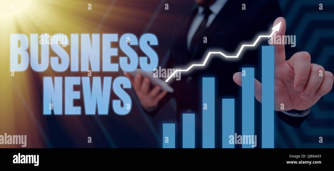 Text showing inspiration Business News. Business idea Commercial Notice ...