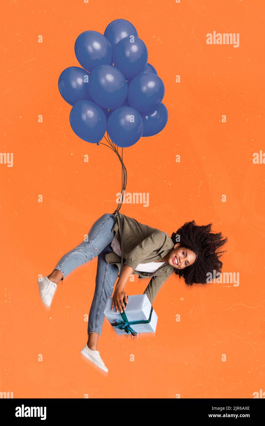 Creative artwork 3d collage retro magazine image graphics postcard ...