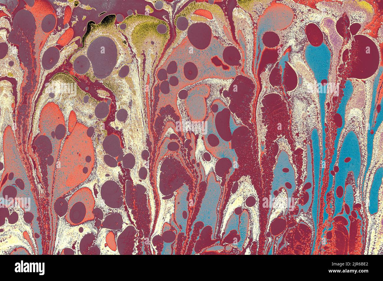 Abstract ebru cover art. Floral Ebru marbling texture background design ...