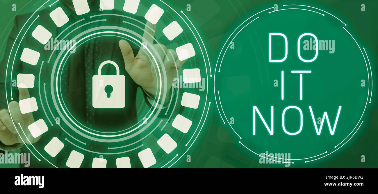 Inspiration showing sign Do It Now, Word Written on Respond Immediately ...