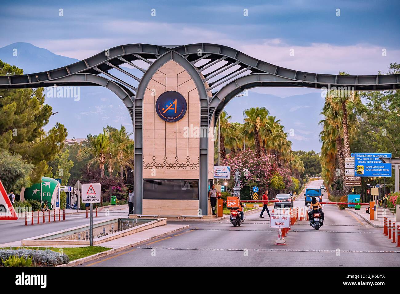 28 June 2022, Antalya, Turkey: Road and architectural gates at the ...