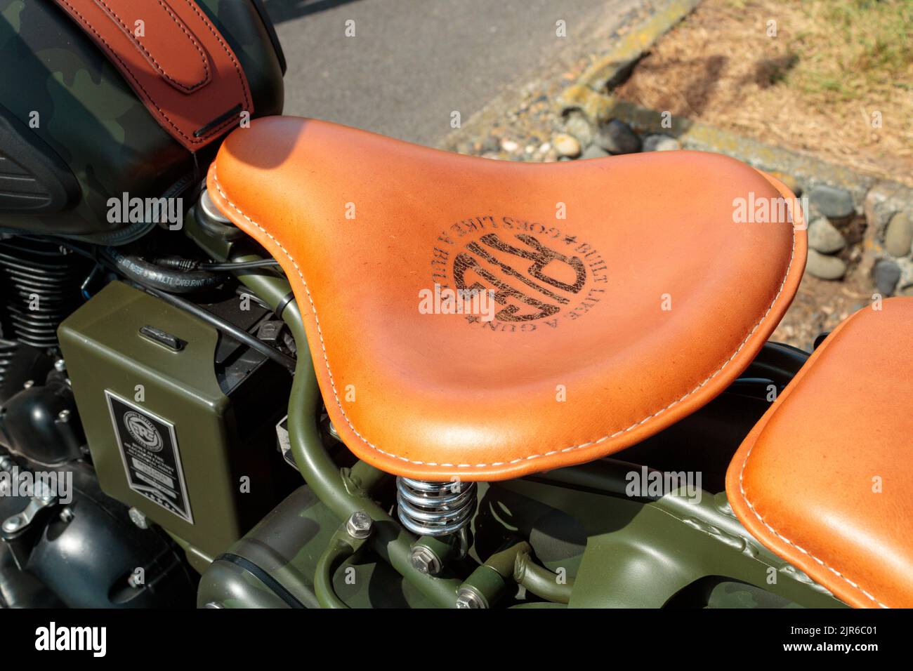 Royal Enfield. Lytham 1940's Weekend 2022 Stock Photo - Alamy