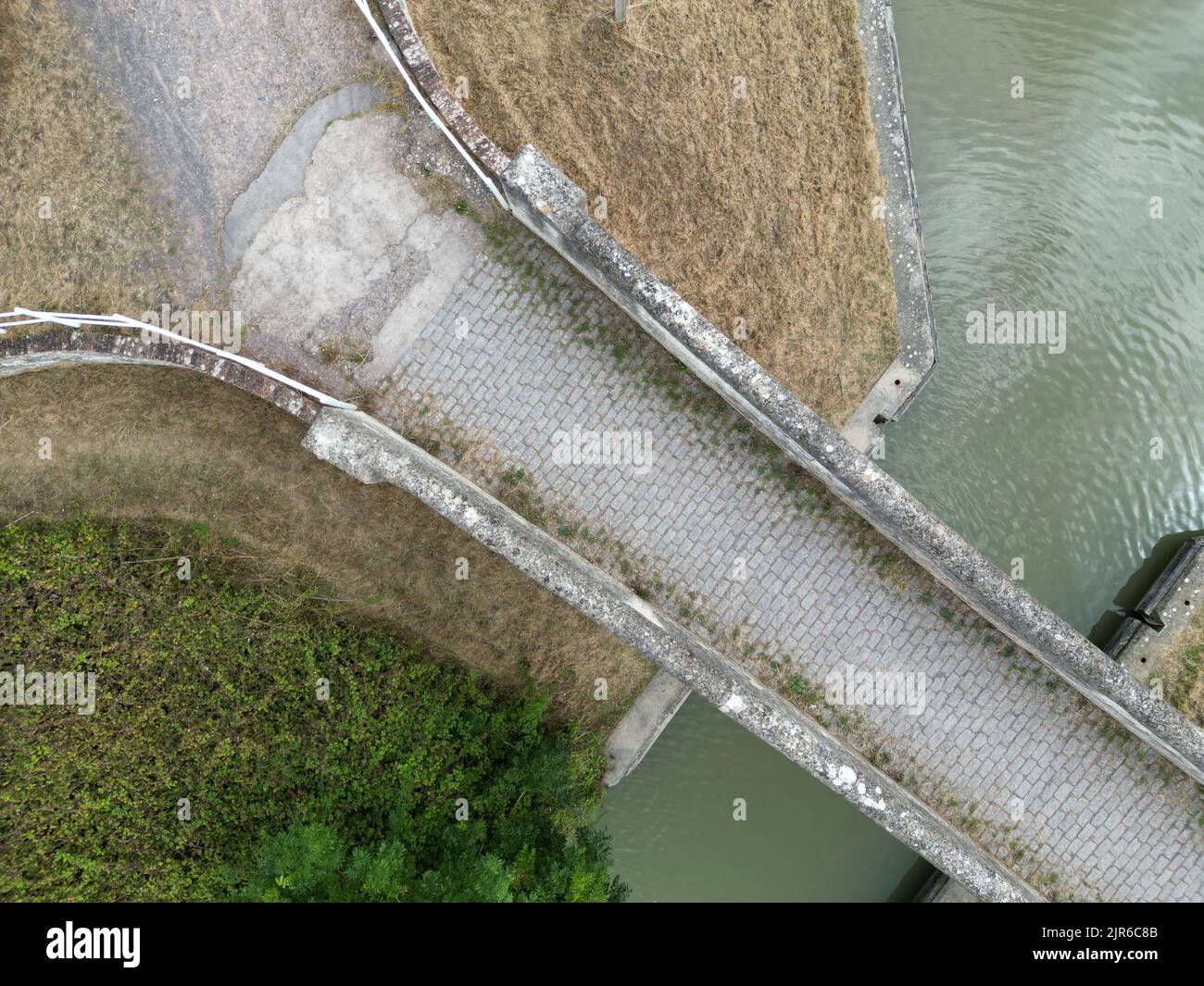 An aerial of Staverton Canal Bridge Path, Kennet & Avon Canal ...