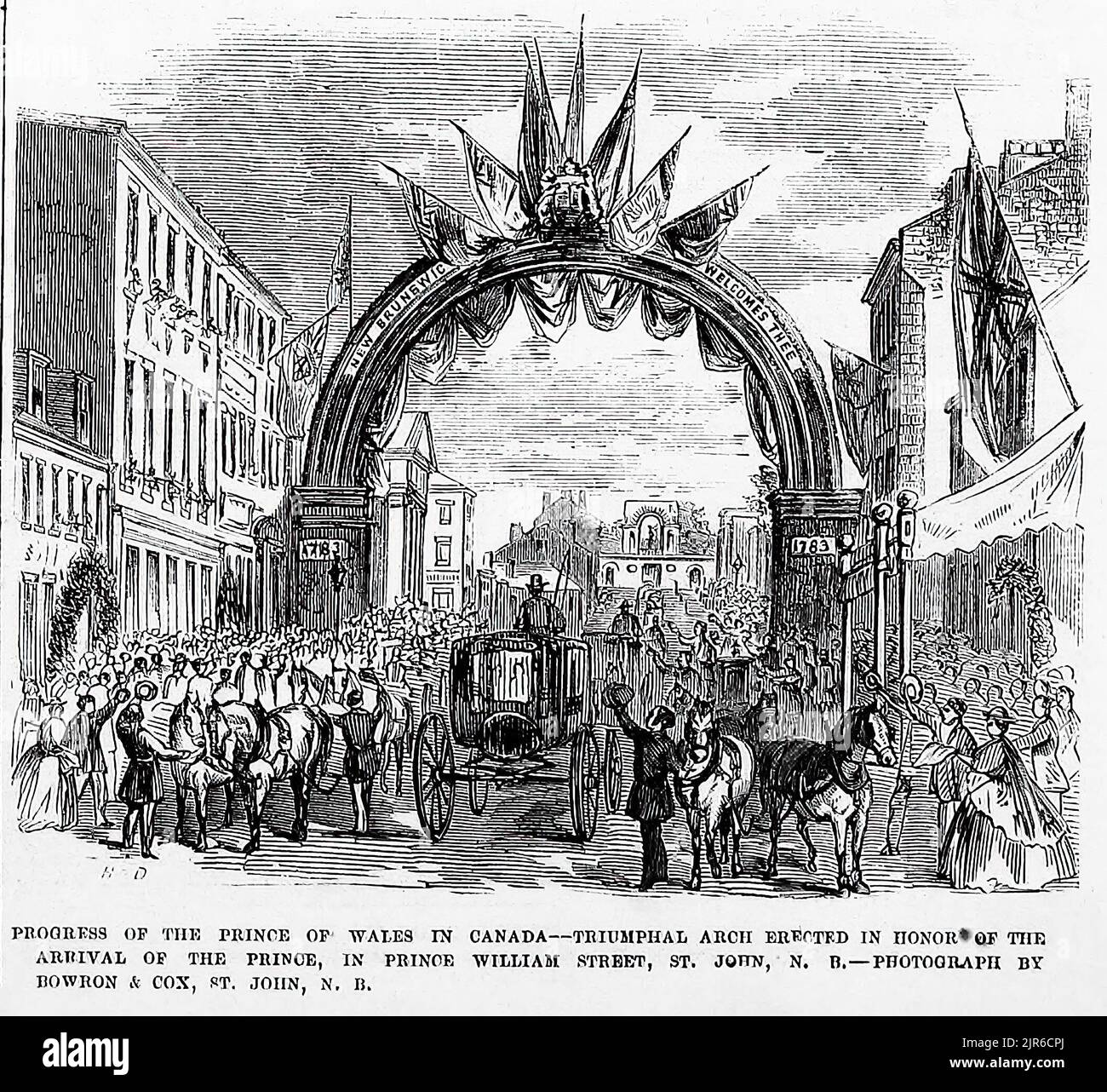 Progress of the Prince of Wales in Canada - Triumphal arch erected in ...
