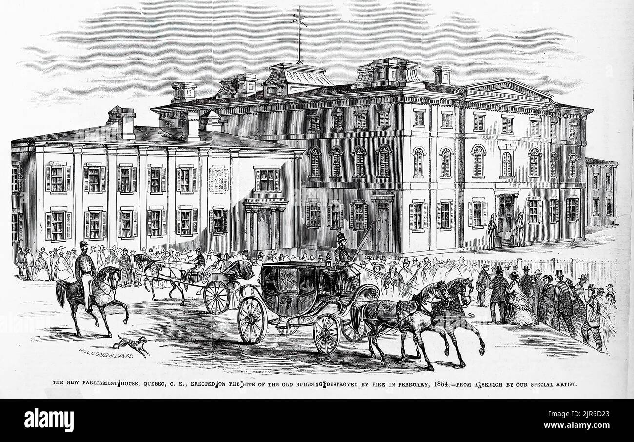 The New Parliament House, Quebec, erected on the site of the old ...