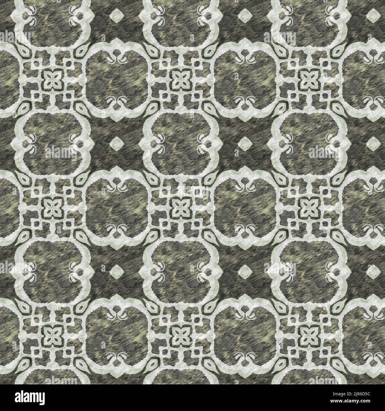 Mosaic geometric green seamless texture pattern. Trendy kaleidoscope ...