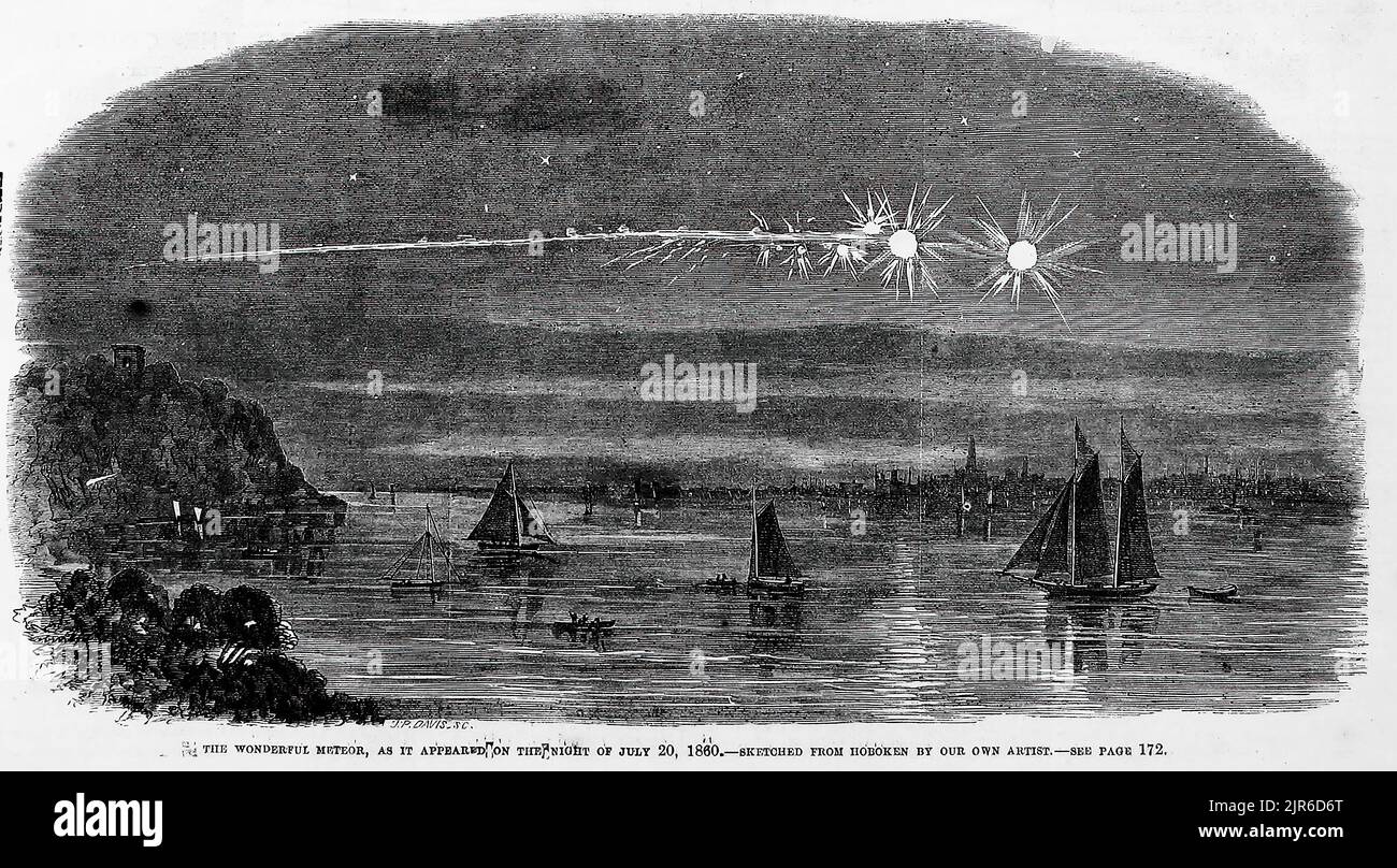 The wonderful meteor, as it appeared on the night of July 20th, 1860 ...
