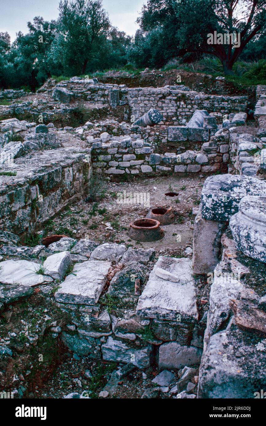 Storage rooms in Praetorium in archeological site Gortys (Gortyn ...