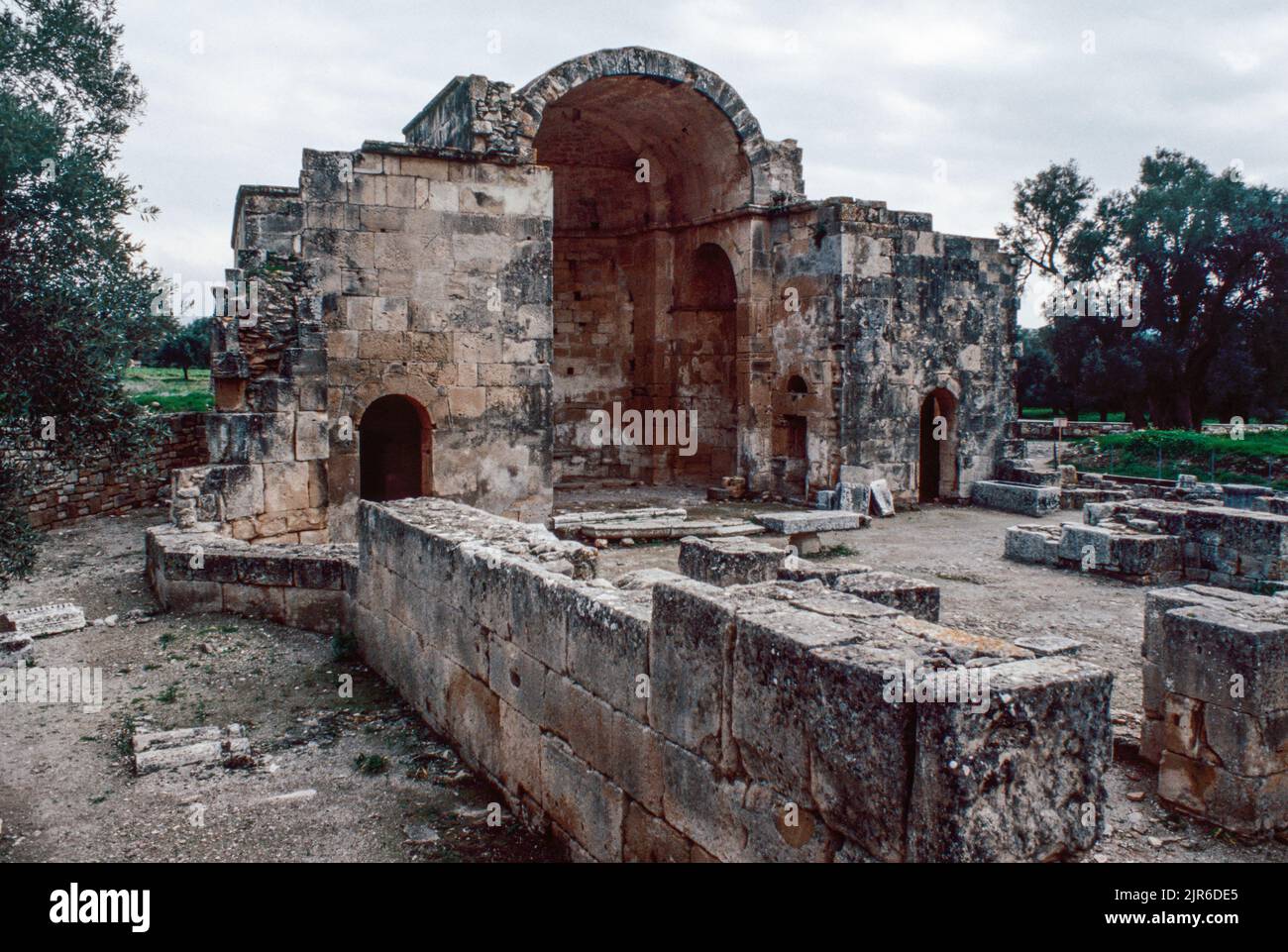 The Great Basillica in archeological site Gortys (Gortyn), former Roman ...