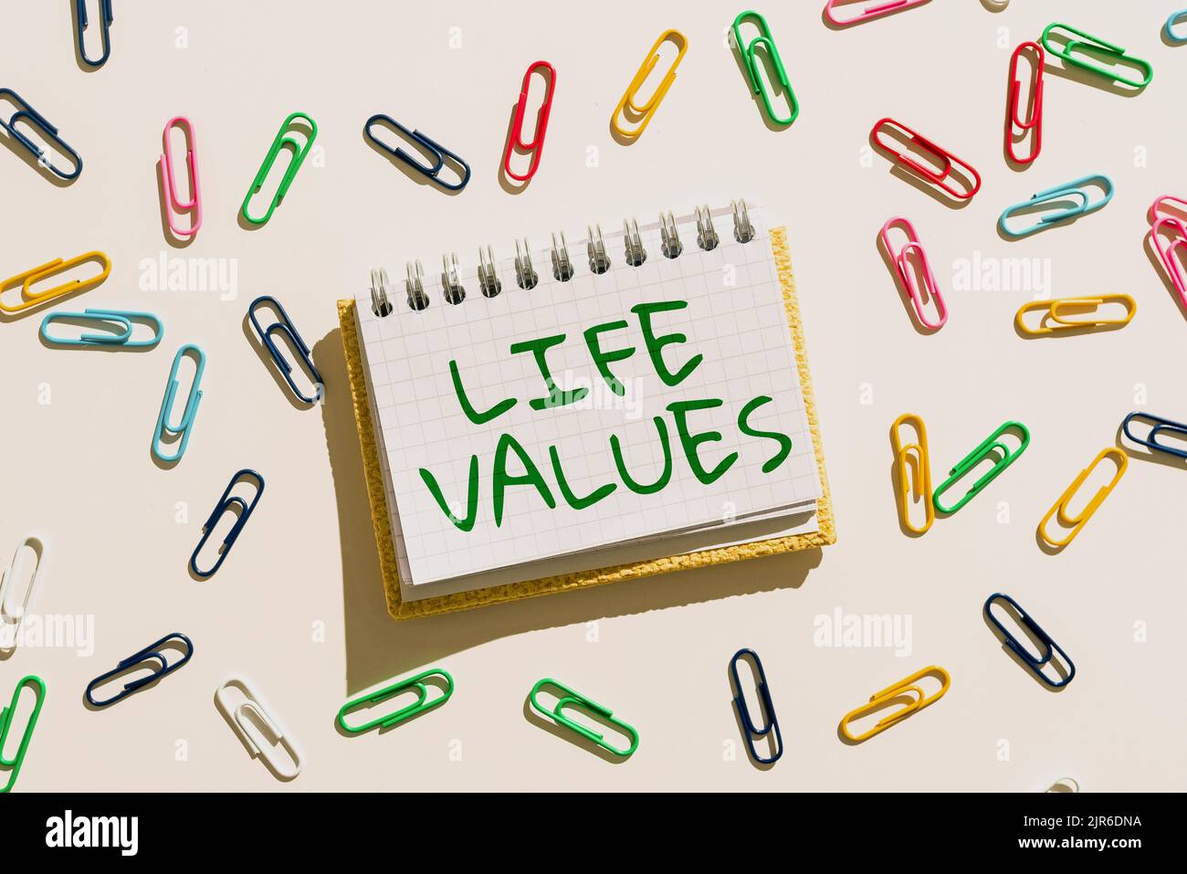 Conceptual display Life Values. Concept meaning things that you believe ...