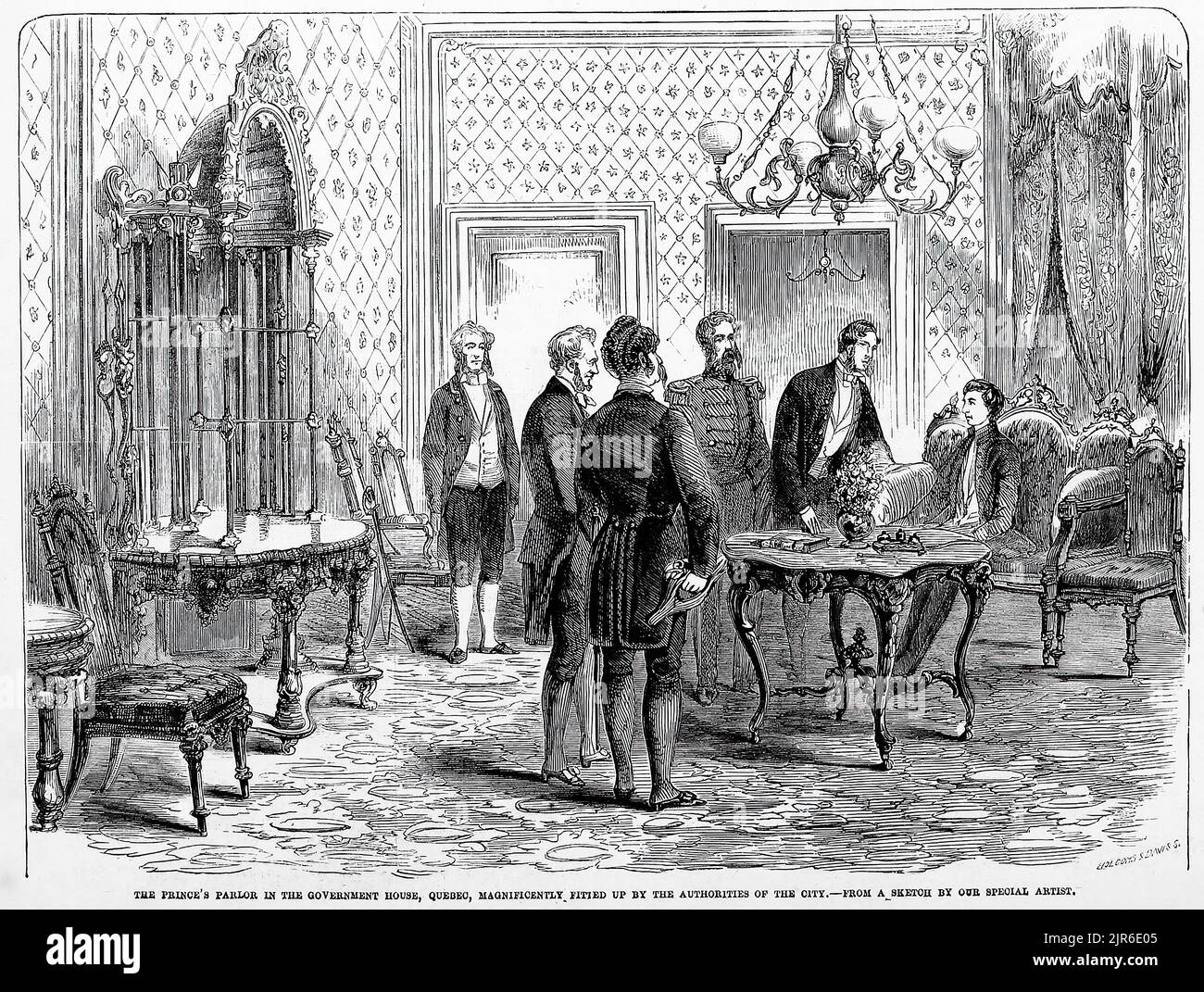 The Prince's quarters in the Government House, Quebec, magnificently ...