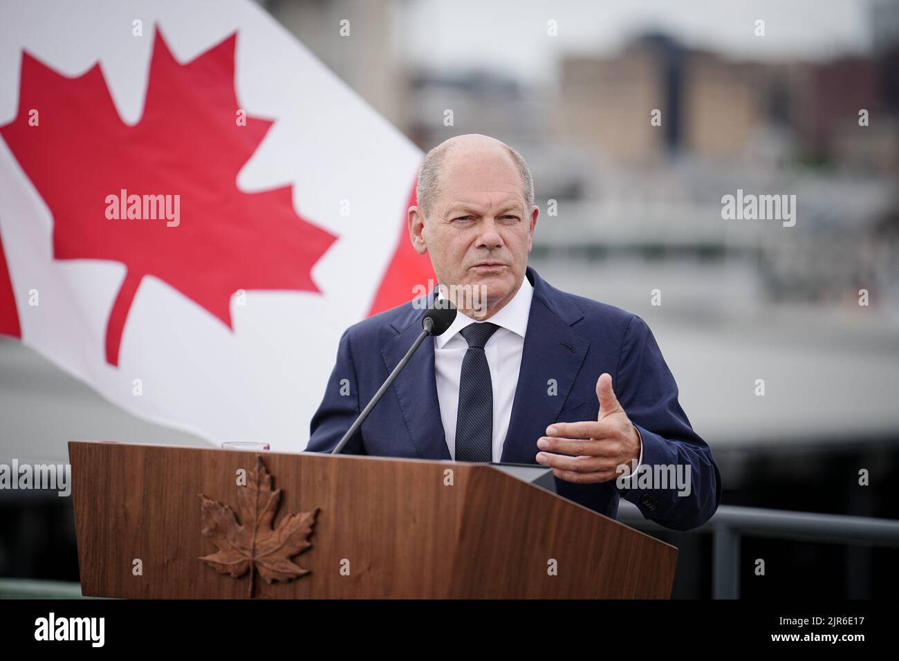 Montreal, Canada. 22nd Aug, 2022. German Chancellor Olaf Scholz (SPD ...
