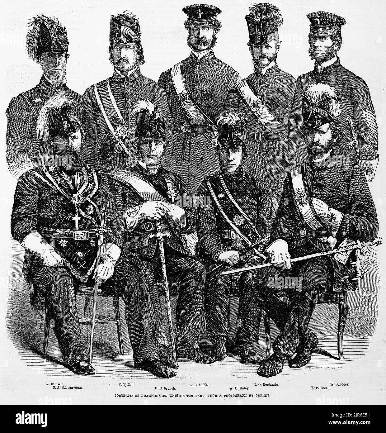 Portraits of distinguished Knights Templar (Freemasons) - A. Baldwin ...