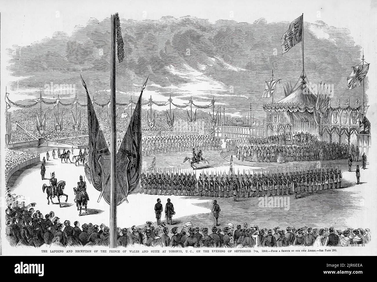 The landing and reception of the Prince of Wales and suite at Toronto ...
