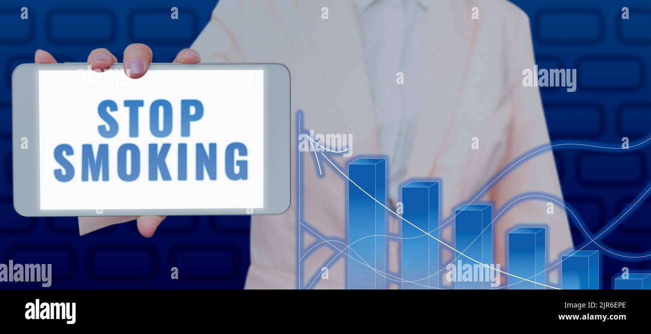 Conceptual caption Stop Smoking, Business showcase Discontinuing or ... Conceptual caption Stop Smoking, Business showcase Discontinuing or ...