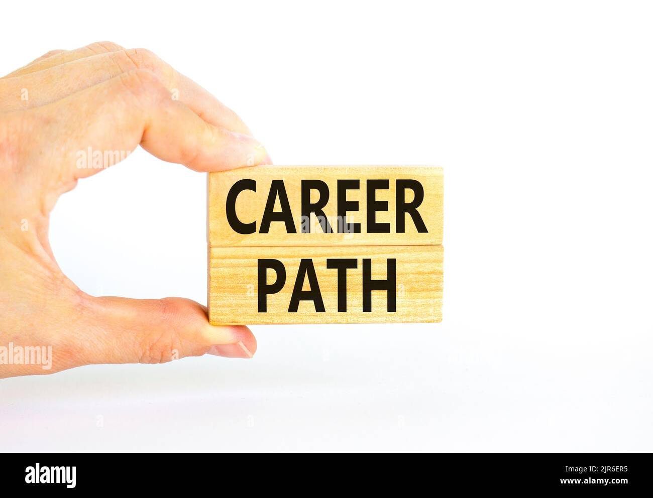 Career path symbol. Concept words Career path on wooden blocks on a ...