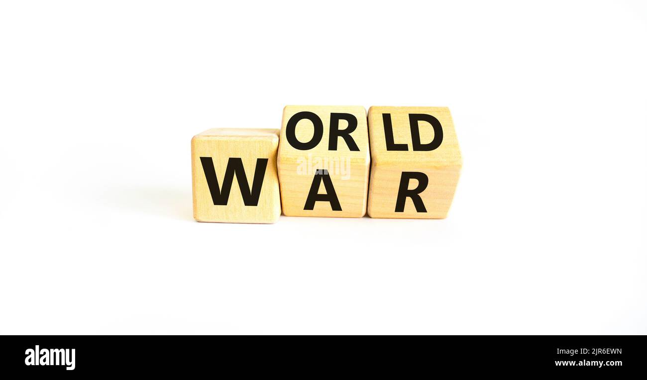 World war symbol. Concept words World war on wooden cubes. Beautiful ...