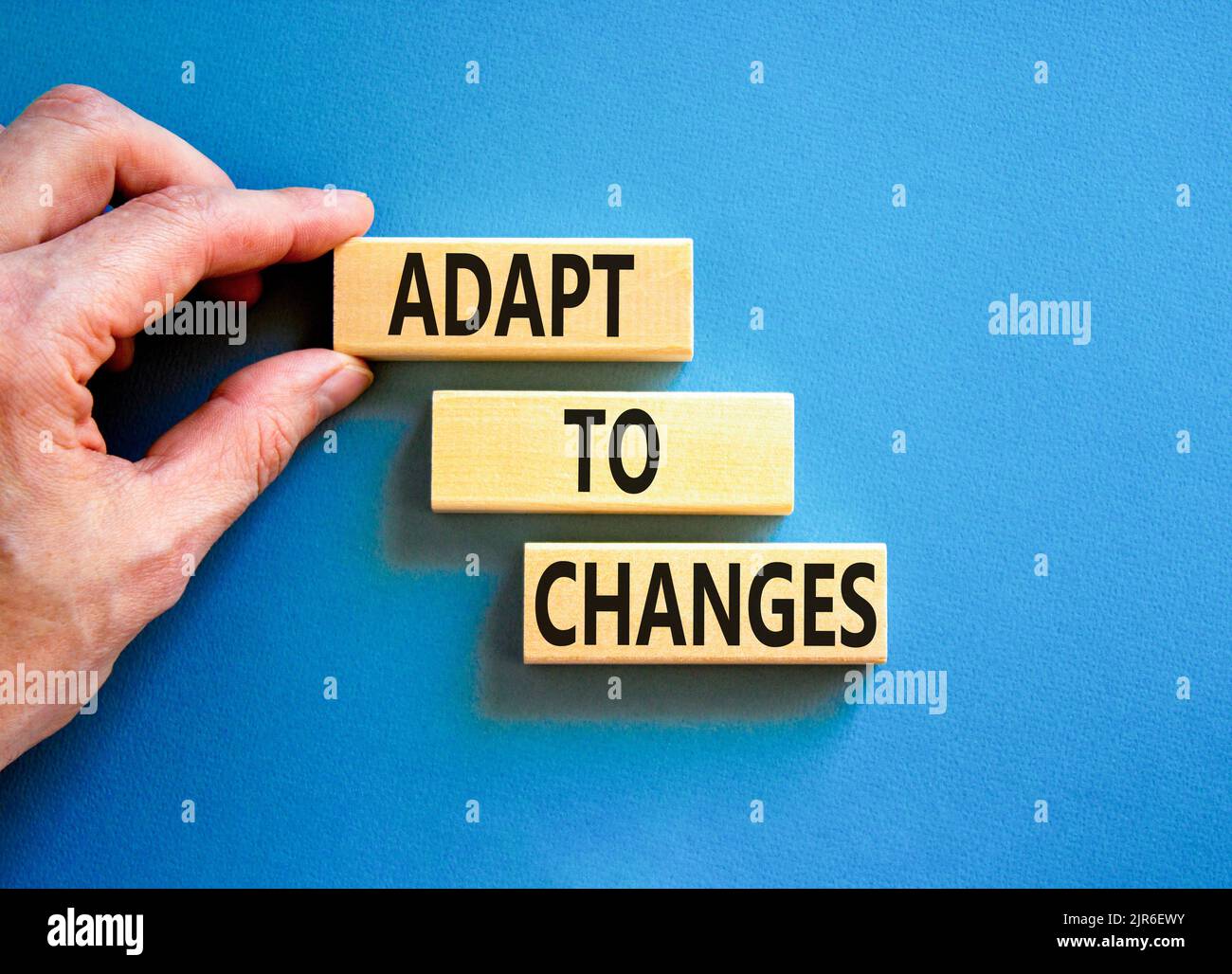 Adapt to changes symbol. Concept words Adapt to changes on wooden ...