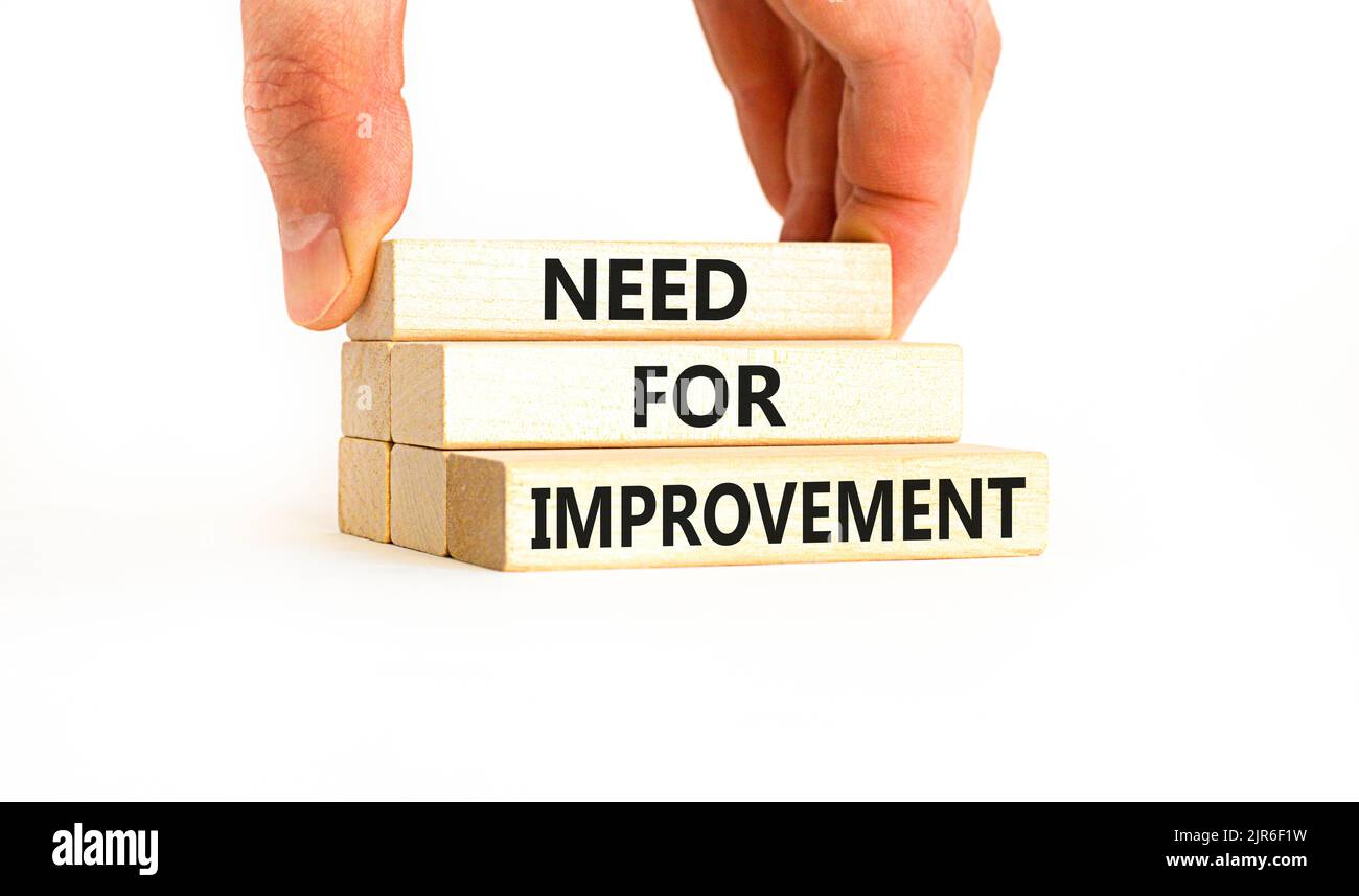 Need for improvement and support symbol. Concept words Need for ...