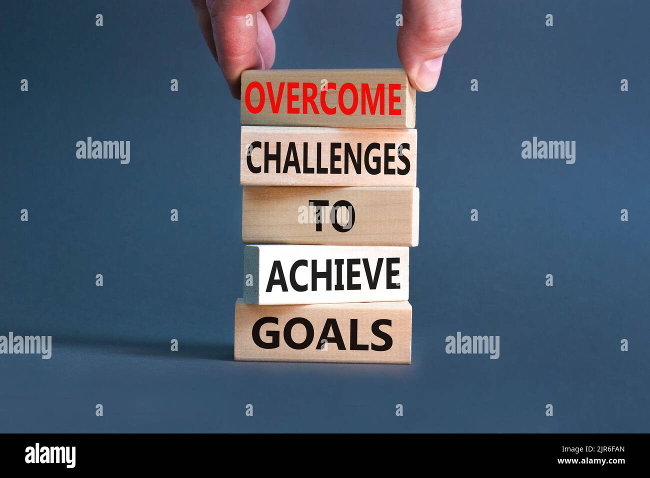 Overcome challenges to achieve goals symbol. Concept words Overcome ...