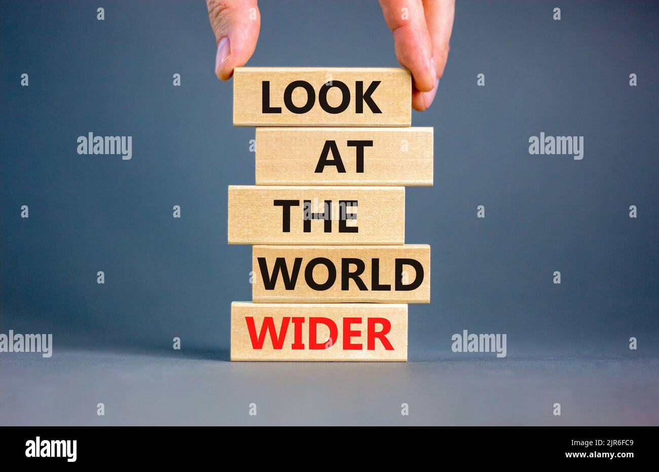 Look at the world wider symbol. Concept words Look at the world wider ...