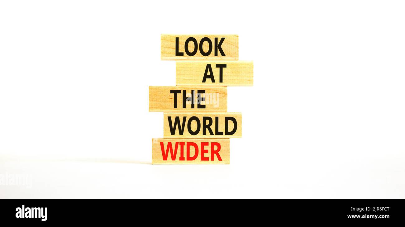 Look at the world wider symbol. Concept words Look at the world wider ...