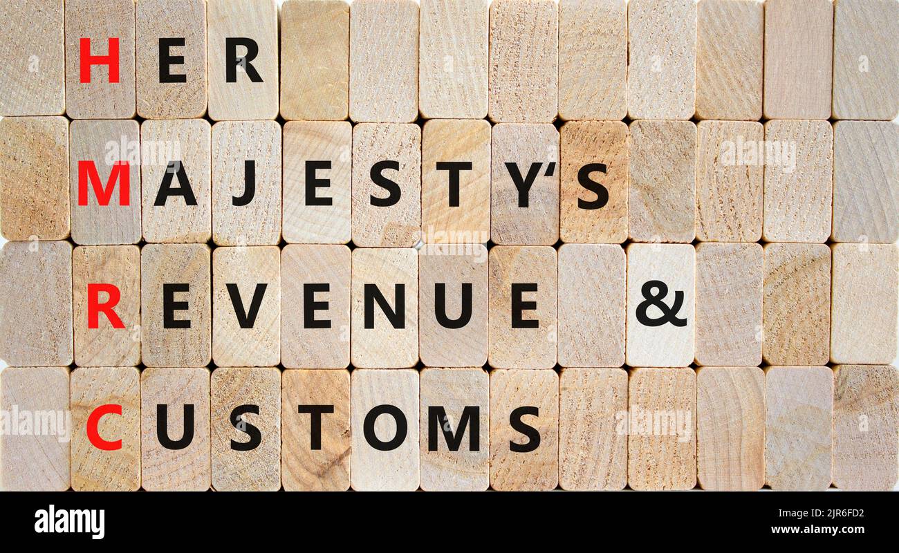 HMRC her majestys revenue and customs symbol. Concept words HMRC her ...