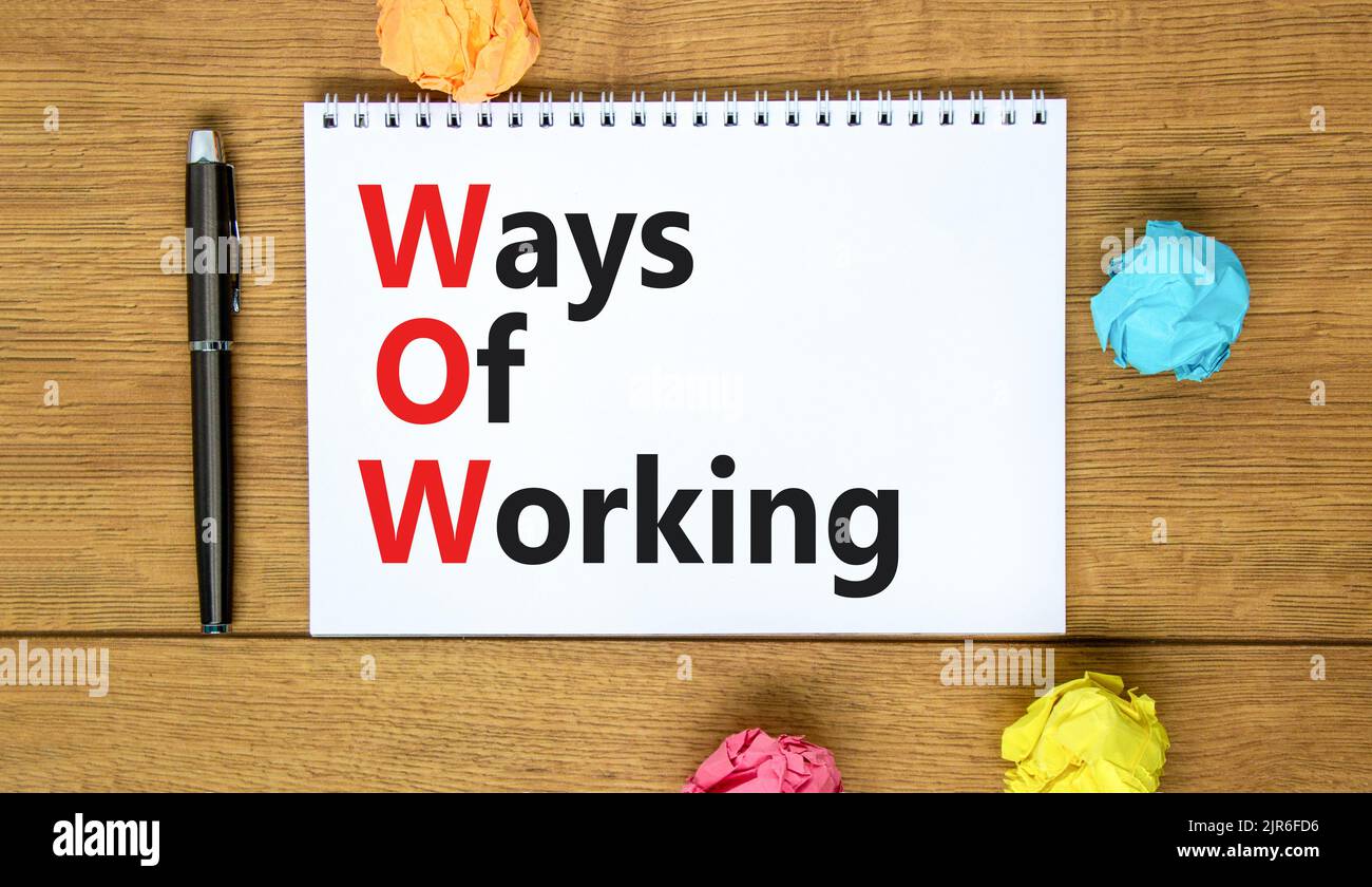 WOW ways of working symbol. Concept words WOW ways of working on white ... WOW ways of working symbol. Concept words WOW ways of working on white ...