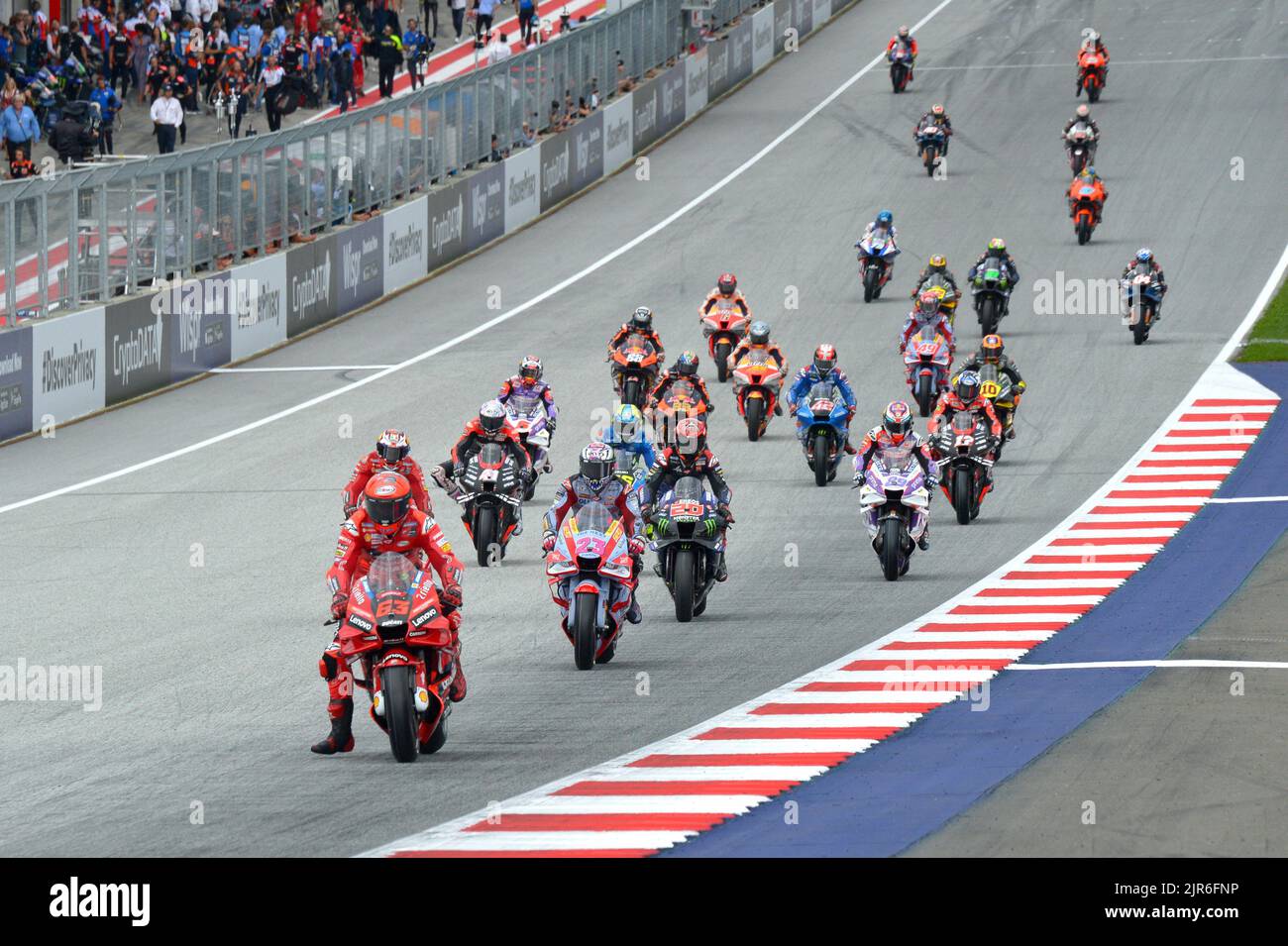 Red Bull Ring, Spielberg, Austria, August 21, 2022, start race motogp ...