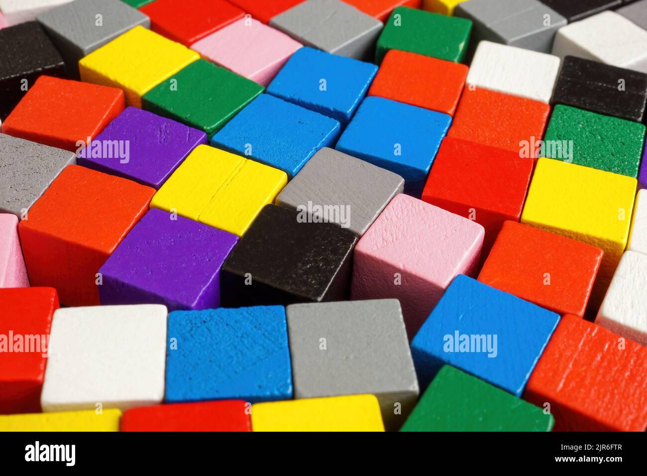 Many different colored cubes as a symbol of abstract diversity Stock ...
