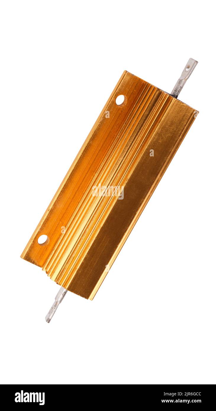 Resistor in Metal Case Isolated Stock Photo - Alamy