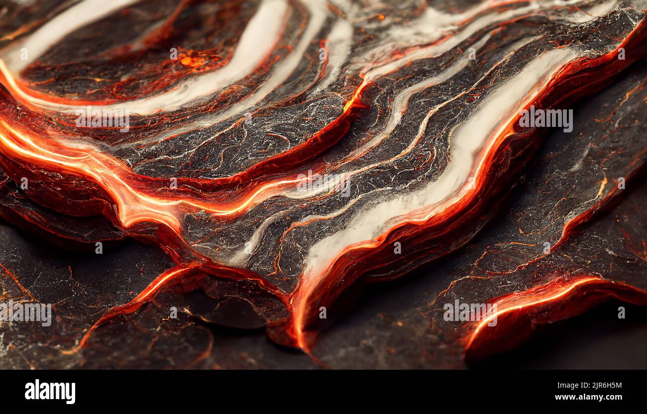 A hyper-detailed 3D render of lava wave for background or wallpaper ...
