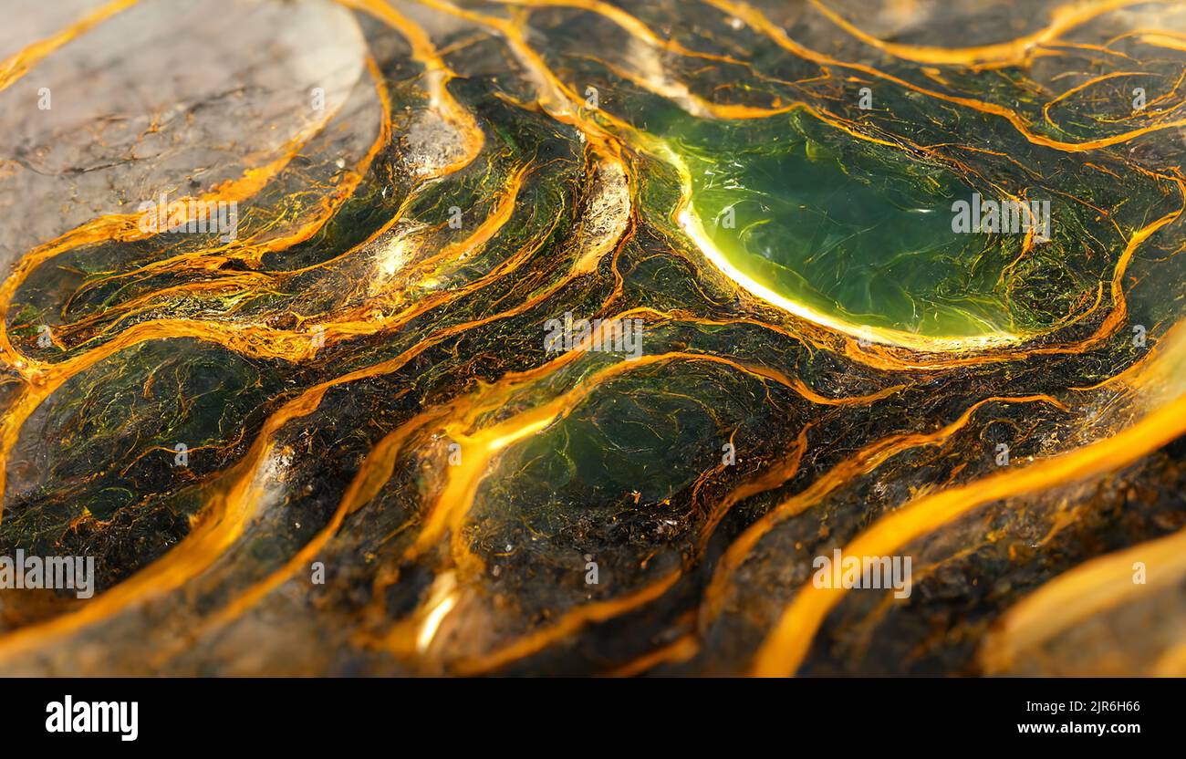 A hyper-detailed 3D render of lava wave for background or wallpaper ...